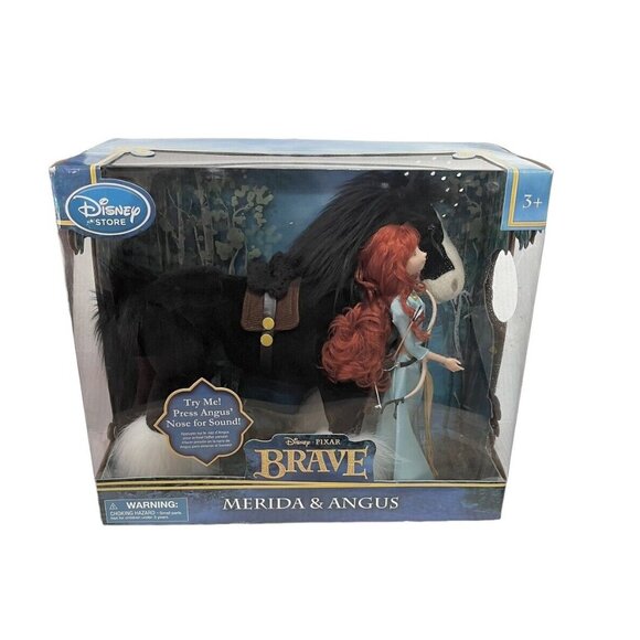 Disney | Toys | Disney Brave Merida And Angus Doll Figures Toy Rare ...